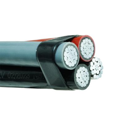 China Overhead LV Power Cable Aluminum Conductor XLPE PE LDPE PVC Insulated ABC Cable Duplex Triplex Quadruplex Cable for sale