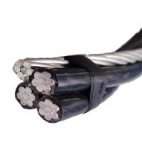 China 2 AWG Triplex Wire Aerial Bundle Cable with AAC AAAC ACSR Conductors 0.6/1kV Low Voltage Overhead for sale