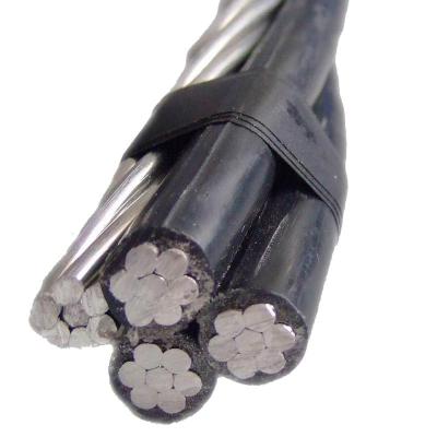 China 600 Volts Xlpe LV Power Cable Aluminum Conductor ABC CABLE 3*35+50 for sale