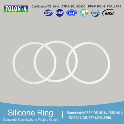 China veilig en lekvrij Transparent Silicone O Ring Voor Afdichting for sale