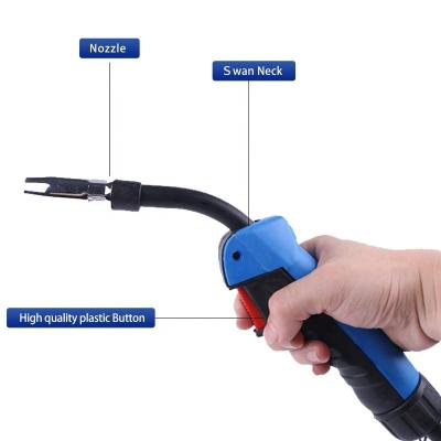 China Op maat gemaakte 4m 5m 8m kabellengte Binzel Type CO2 Gas Air Cooled Mig Welding Torch 15AK Te koop