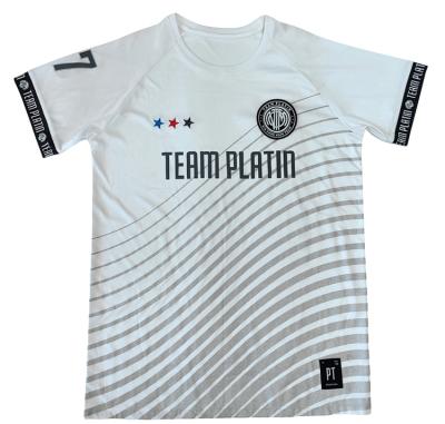 China Mens sport t shirt made from 100 percent polyester quick dry fabric with 160gsm weight  short sleeve solid customize color for sale
