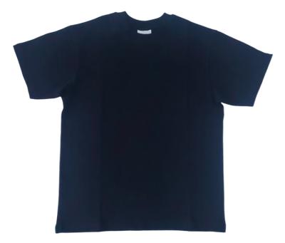 China Mens t shirt solid color casual fitting short sleeve made of 100 percent cotton double yarn jersey fabric 250gsm weight for sale