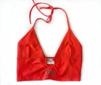 Quality Womens top spring summer straptop featuring solid color design and embroidery for sale
