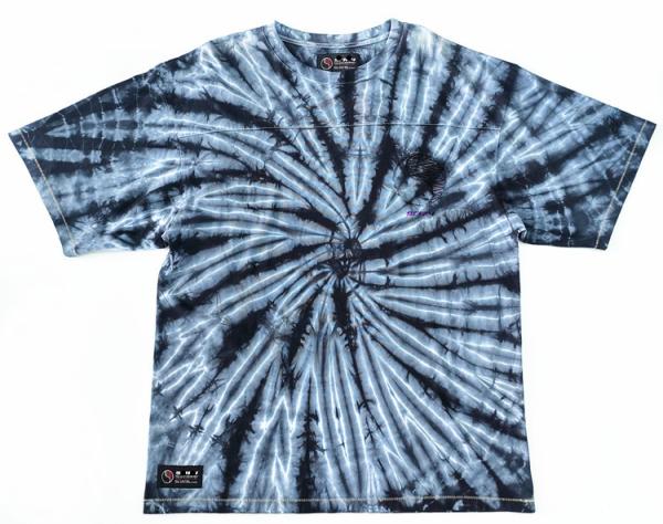 Quality Mens t shirt 100 percent cotton single jersey 210gsm fabric weight loose fitting short sleeve tiedye color casual daily wear for sale