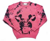 Quality Mens Sweater 100 Percent Cotton Jacquard Pullover Thick Gauge 7GG Casual Fit for sale