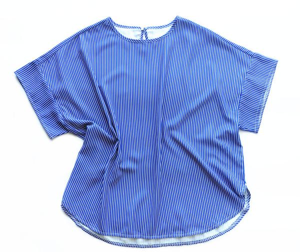 Quality Womens top striped short sleeve polyester woven fabric spring summer mesh style fitting daily life wear xs to xxl sizes available for sale