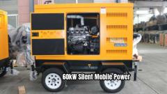60kW Shangchai Silent Mobile Diesel Generator Trailer
