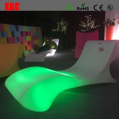 China S Shaped PE Rotational Molding 16 RGB Colors Pool Side Leisure Bed for sale
