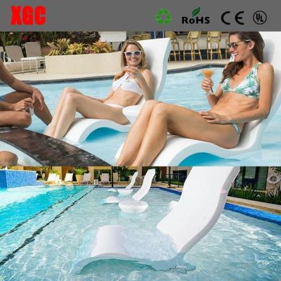China Outdoor Plastic Led Chaise Lounge Chair With Colors Changing for sale
