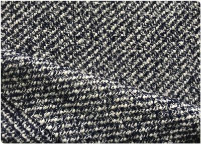 China Black And White Twill Fabric 30% Wool 70% Synthetic 63 Gram Per Meter for sale