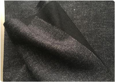 China Double Sided Wool Fabric HongKong Style , Black Suit Wool Fabric Cold Protection for sale