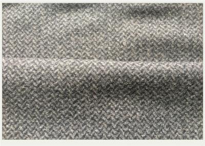 China Little Herringbone Jacquard Wool Fabric ,  Wool Herringbone Fabric Wrinkle Resistant for sale