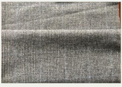 China Windproof Warm Tartan Wool Fabric For Black And White Houndstooth Overcoat for sale