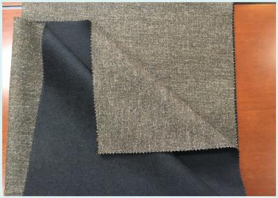 China Customized Double Faced Wool Coating Fabric Gray And Black With Warm Feeling for sale