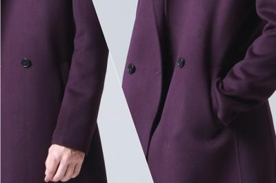 China Classsical Overknee Long Wool Blend Winter Coat / Mens Full Length Wool Overcoat for sale
