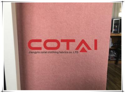 China Double Sided 5% Alpaca 60% Wool Creamy Pink Long Pile Mohair Fabric  900g/M 600gsm for sale