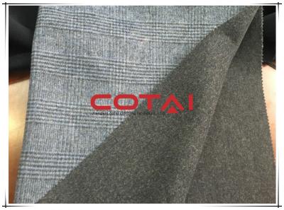 China Men'S Overcoat Heavy Weight Haze Blue Checker With Dark Gray Twill Inside Double Faced for sale