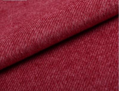 Cina tessuto della lana della saia di larghezza di 150cm/doppio peso rosso parteggiato del tessuto 650g/M della saia in vendita