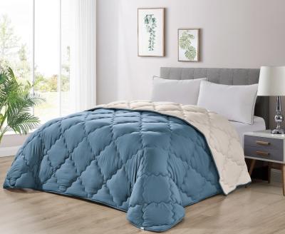 China Solid Color Reversible Comforter Duvet Cover Comforter Two Colors Soft Pre-Wash for sale
