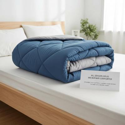 China All Season Solid Microfiber Comforter Reversible Soft Lightweight Durable Home Bedding Suitable for Daily Bedding Needs for sale