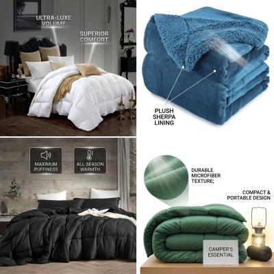China Linen Blend Breathable Comforter Queen Size Natural Flax Cotton Summer Cool Bedding for sale