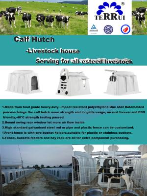 China 2.3*1.5m Dairy Calf Hutches For Cattle House for sale