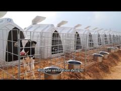 Weather Resistant White Plastic Calf Hutches