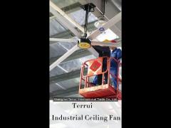 commercial ceiling fan with outer rotor permanent magnet motor