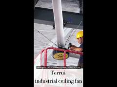 industrial ceiling fan with brushless motor for large areas 10m³/min airflow rate