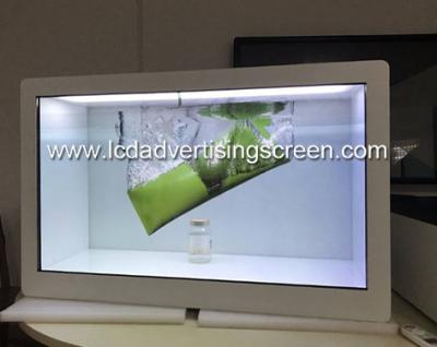 Cina Esposizione bianca 4K HD pieno della vetrina del frigorifero di vetro LCD trasparente della vetrina in vendita