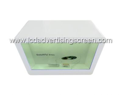 China Exhibición blanca del caso de demostración del refrigerador, caja transparente del vidrio del LCD en venta