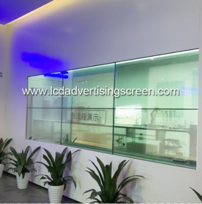 China Encaixe o tela táctil completo da parede video transparente HD da caixa de exposição do LCD à venda