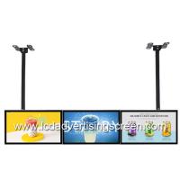 China 43 Inch LCD Advertising Screen Window High Brightness Dual Screen Ceiling Installation for sale
