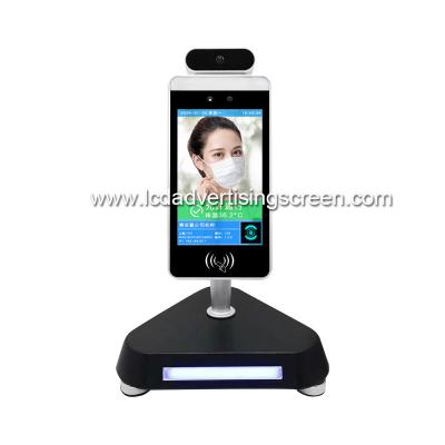 China toma de imágenes térmica infrarroja del reconocimiento facial de 8inch LCD con el sistema de gestión de medición anormal de la alarma de la temperatura del cuerpo en venta