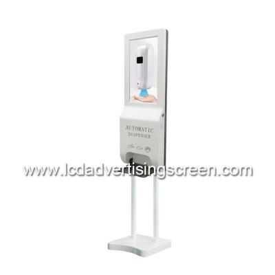 中国 自動泡の石鹸手のSanitizerディスペンサーのソフトウェアが付いている人間の特徴をもつデジタル表記が付いているTFT LCDの広告スクリーン 販売のため