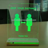 China High Brightness Table Stand 28 * 22cm Led Shine Board for sale