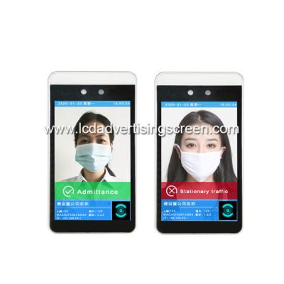 China An der Wand befestigter LCD-Infrarotgesichtserkennungs-Thermometer zu verkaufen