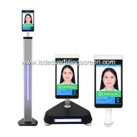 China 8 Inch IPS Face Recognition Infrared Thermometer for sale