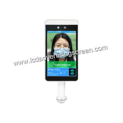 Cina Analizzatore LCD a 8 pollici di temperatura corporea di riconoscimento di fronte IP65 di 150cm in vendita