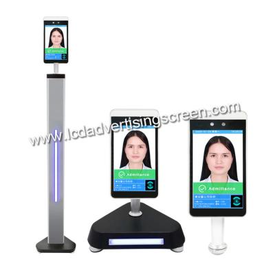 Cina Analizzatore LCD a 8 pollici di temperatura corporea di riconoscimento di fronte IP65 di 150cm in vendita