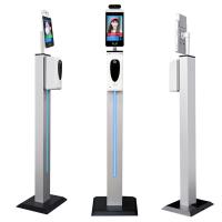 China IPS LCD DC12V Face Recognition Infrared Temperature Kiosk for sale