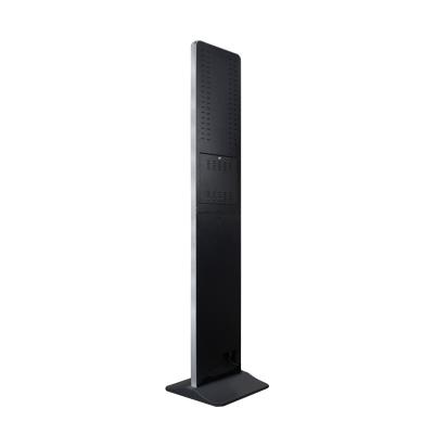 China 21.5 standing digital signage touch screen kiosk android advertising player with catalog brochure holder white black for sale