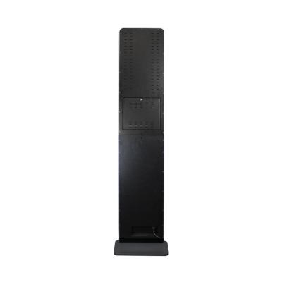 China 21.5 standing digital signage touch screen kiosk android advertising player with catalog brochure holder white black for sale