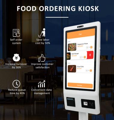 Cina Pagamento a 21,5 pollici di self service del chiosco LCD dello schermo del montaggio della parete per il ristorante in vendita