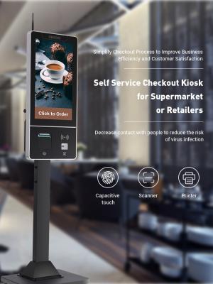 Cina Controllo a 32 pollici di auto del chiosco self service del ristorante di NFC RK3288 del CE del FCC del ccc in vendita