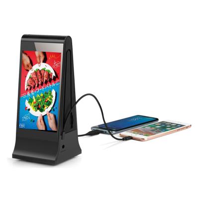 Cina Schermo da tavolino a 8 pollici di pubblicità dell'affissione a cristalli liquidi del caricatore del telefono cellulare per il ristorante in vendita