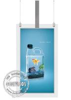 China Transparent LED Display 43″ High Brightness Dual Screen Ceiling Installation for sale