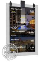 China Transparent LED Display 43″ High Brightness Dual Screen Ceiling Installation for sale