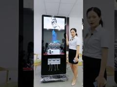 LG 55 Inch Standing LCD Advertising Display With Wire And Wireless Charging Station USB Interface